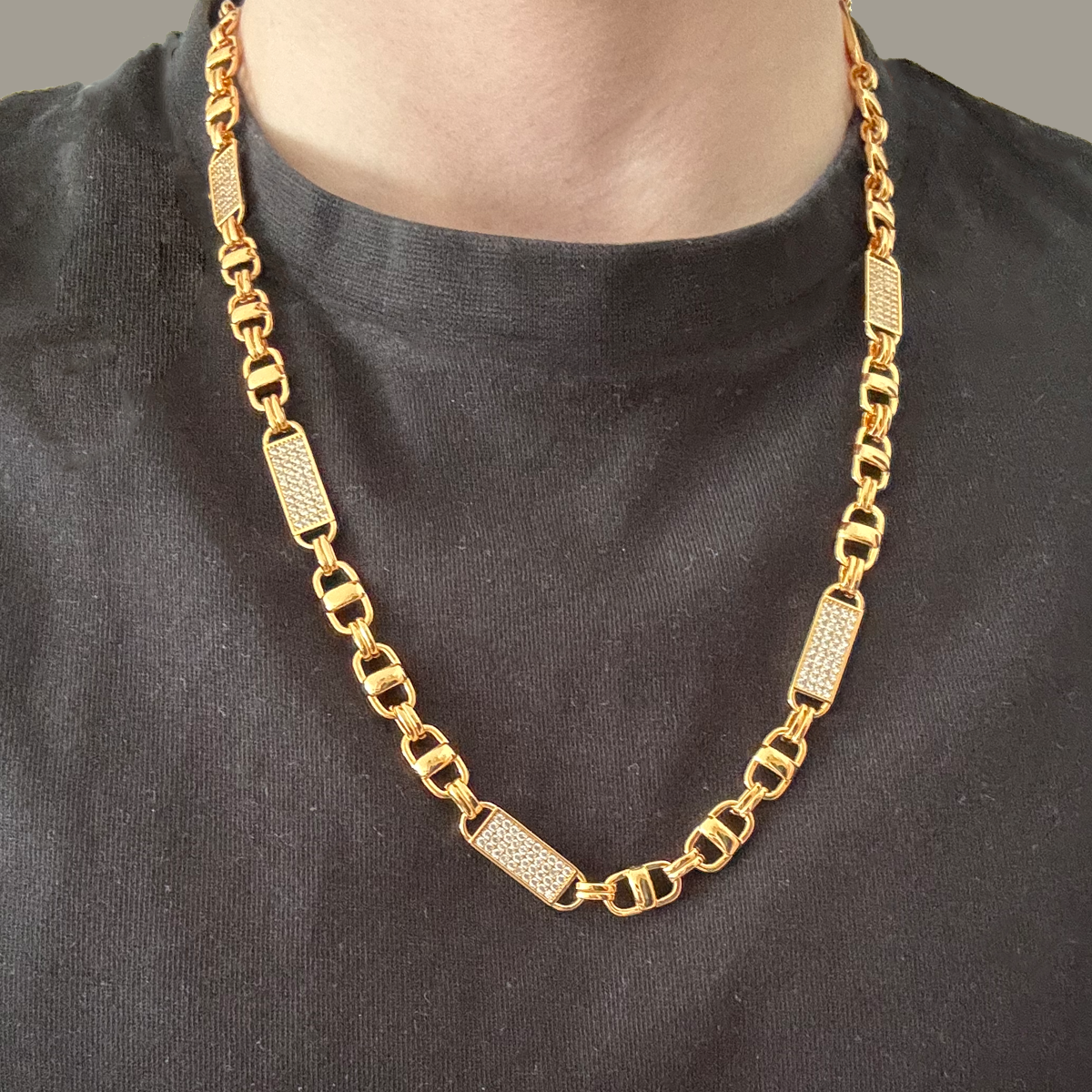 Kingsli Chain with Diamonds (18K Gold)